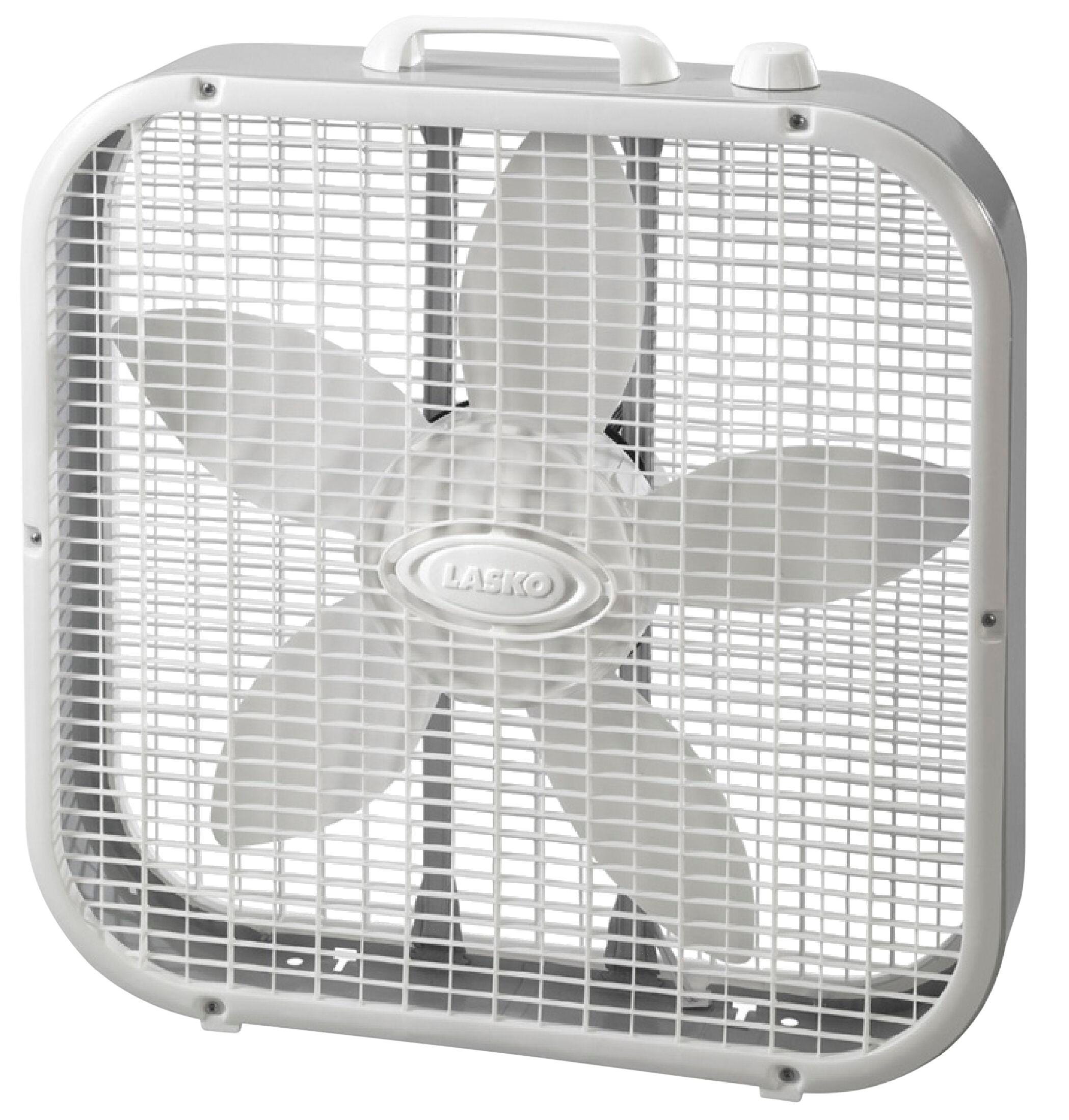 Lasko Slim 20 Inch Box Fan with Save Smart White School Specialty